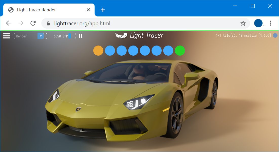 Light Tracer Render • 3D Rendering Software • GPU web ray tracer